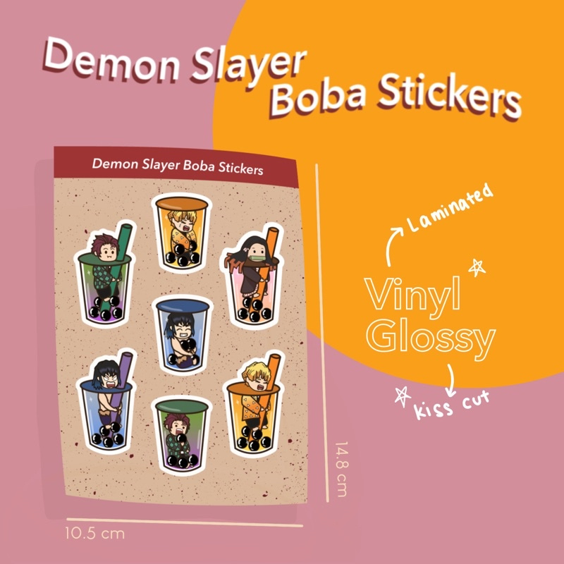 Jual Demon Slayer Boba Stickers (Main) | Shopee Indonesia