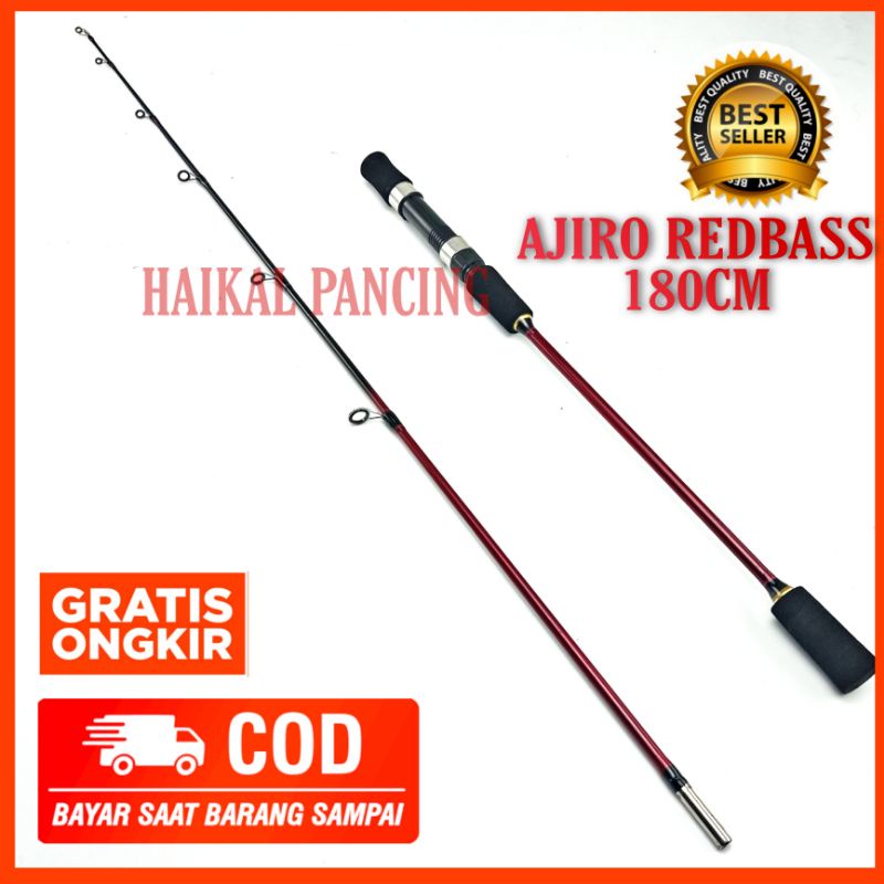 Jual Joran Pancing JIGGING KAKU FIBER SOLID AJIRO REDBASS 150 165 180 198 CM JIGGING LAUT ...