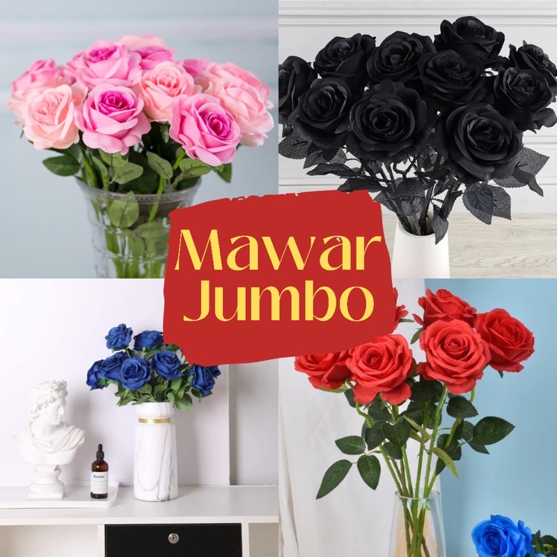 Jual Bunga Mawar Mirip Asli - Mawar Valentine - Bunga Buatan Dekorasi ...