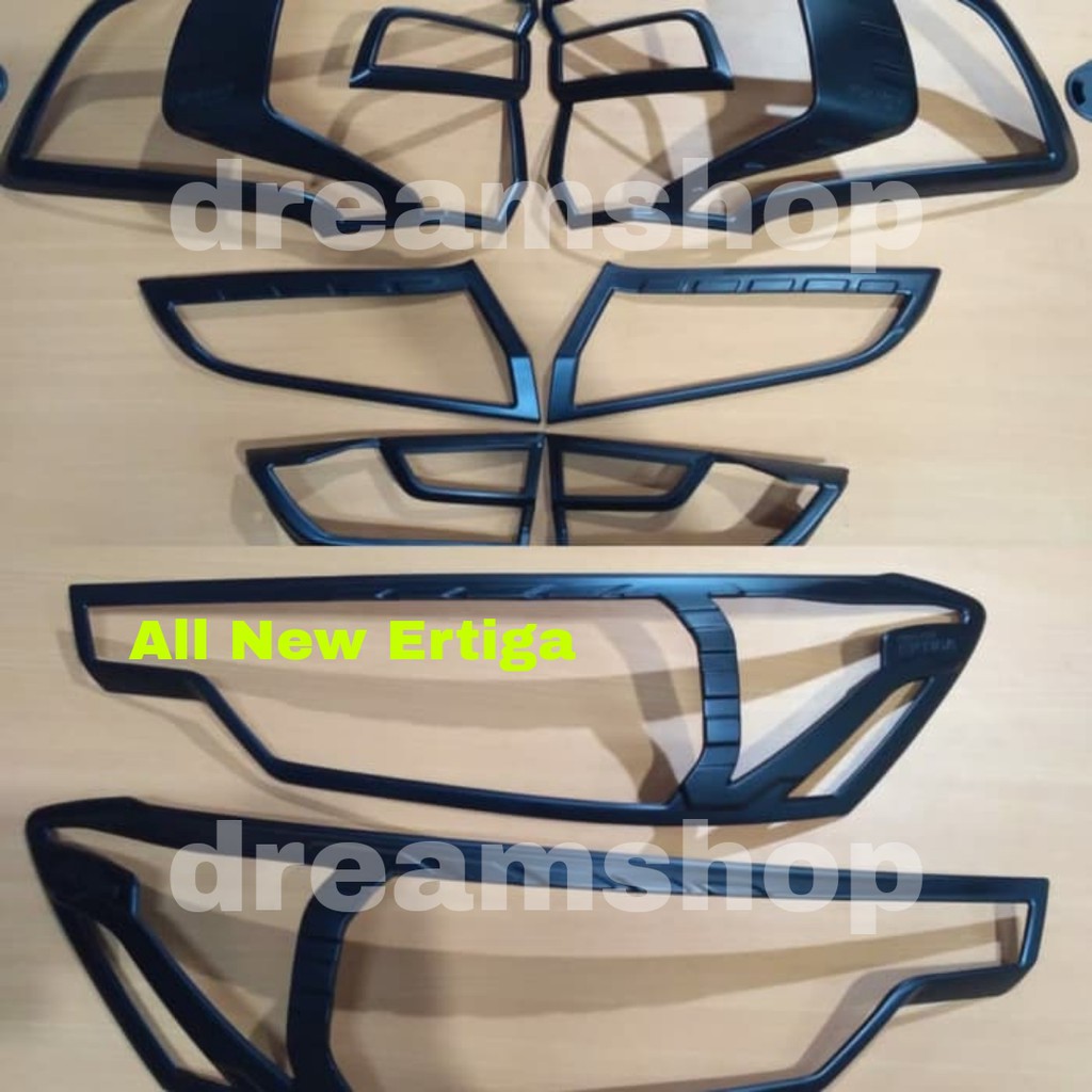 Jual Paket Garnish lampu depan/belakang Hitam All New Ertiga 2018-2020 | Shopee Indonesia