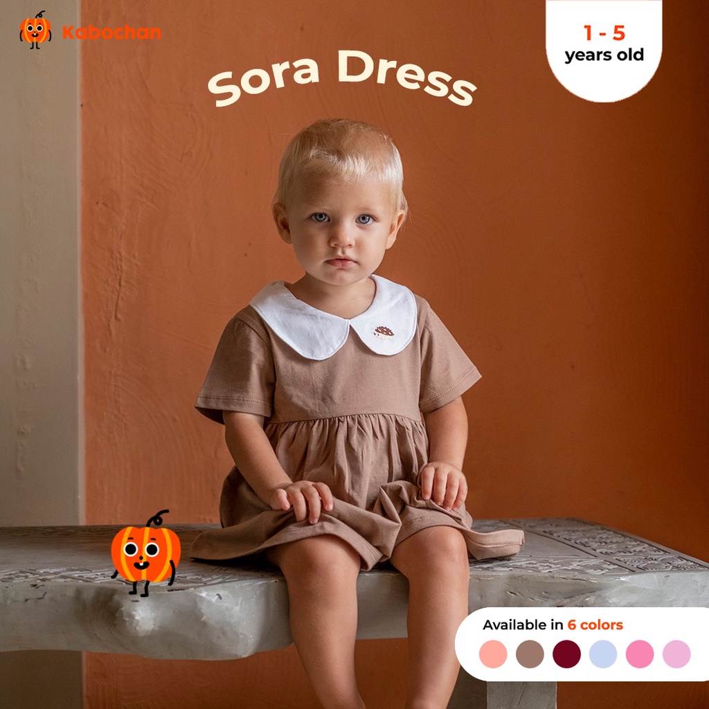 Jual KABOCHAN Dress Anak 100% Katun 1-5 Tahun | Sora Dress | Shopee ...