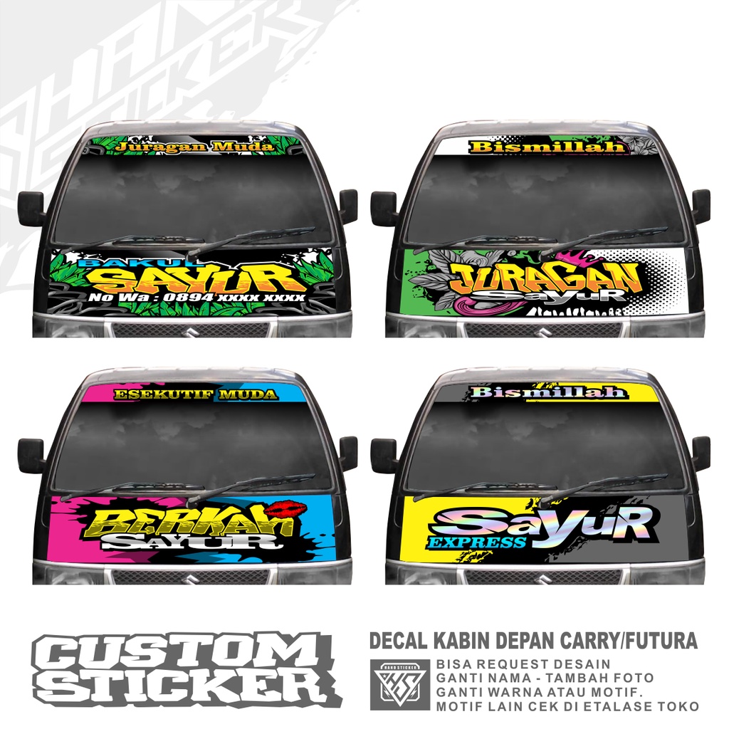 Jual Sticker Decal Print Custom Kabin Depan Futura Atau Carry Bisa ...