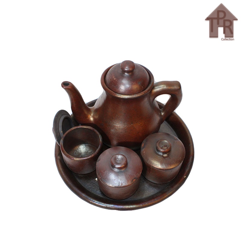 Jual Gerabah - Set Poci Tanah Liat Premium Polos / Tea Set 1L. | Shopee ...