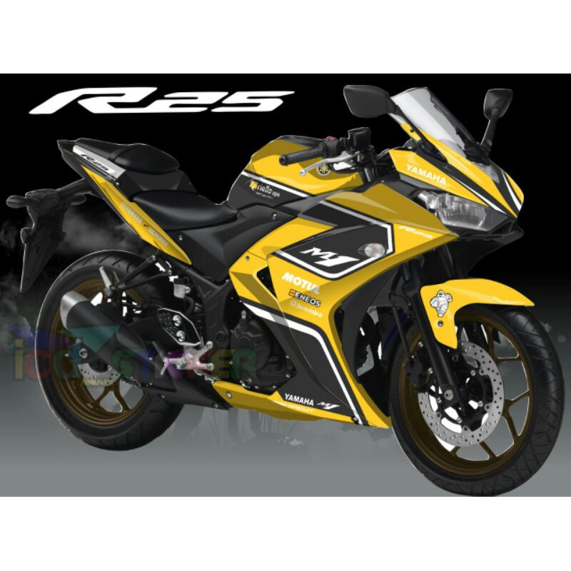 Jual decal terbaru yamaha r25 motul custom | Shopee Indonesia