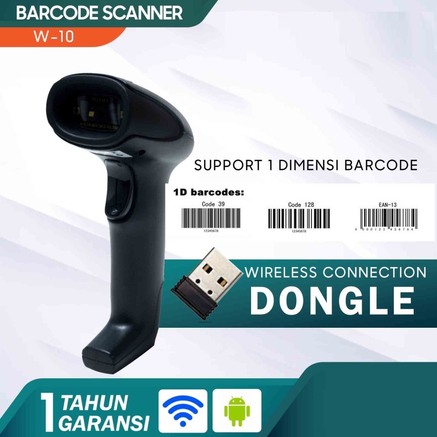 Jual Barcode Scanner GUN 1D - Wireless scanner barcode | Shopee Indonesia