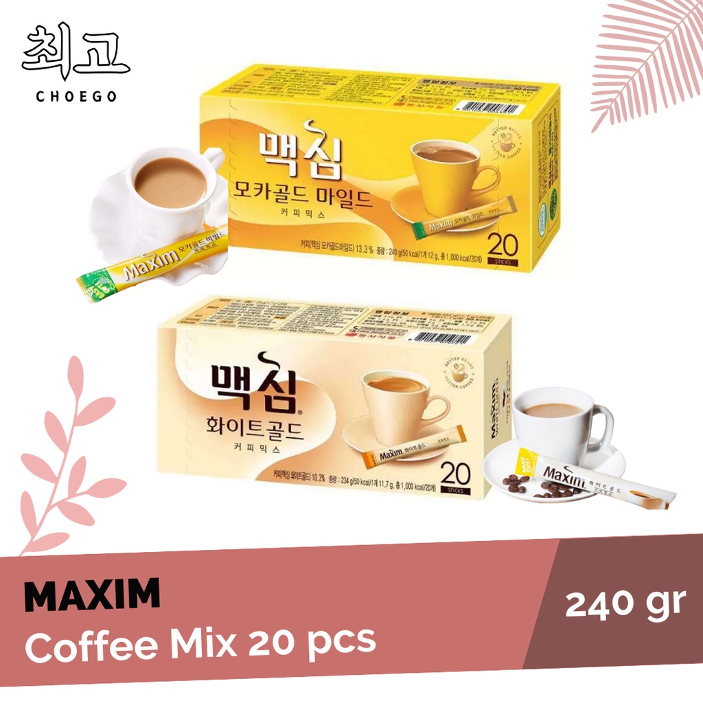 Jual MAXIM Korean COFFEE MIX 20 pcs Cafe Series Kopi Instant Korea ...