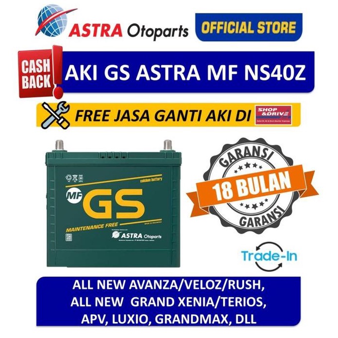 Jual Voucher Aki GS ASTRA MF NS40Z Avanza Xenia Rush Terios Free Jasa Ganti ASTR4OTO Buru Order ...