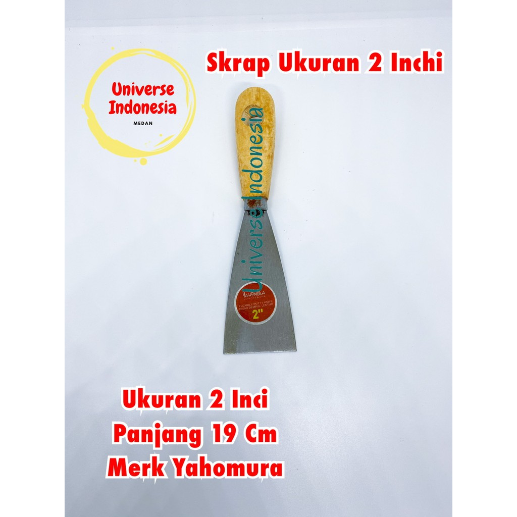 Jual Kape Skrap Sekerap Scapers Gagang Kayu ukuran 2 Inchi | Shopee ...