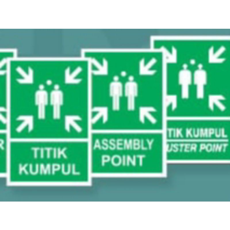 Jual sign board safety sign titik kumpul | Shopee Indonesia