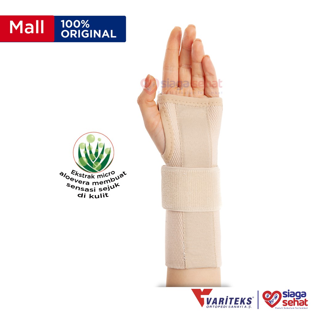 Jual Wrist Support - Variteks Elastic Wrist Brace Splint (Pelindung ...