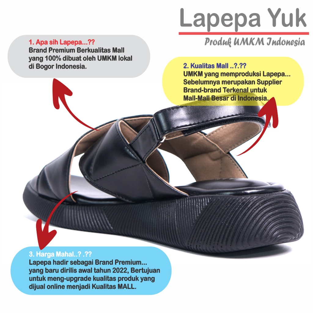Jual LAPEPA YUK - Sepatu Sandal Wanita Wedges JOVITA ALL COLOR Model ...