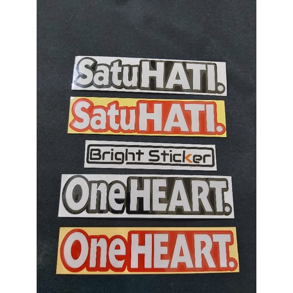 Jual STICKER ONE HEART SATU HATI CUTTING | Shopee Indonesia