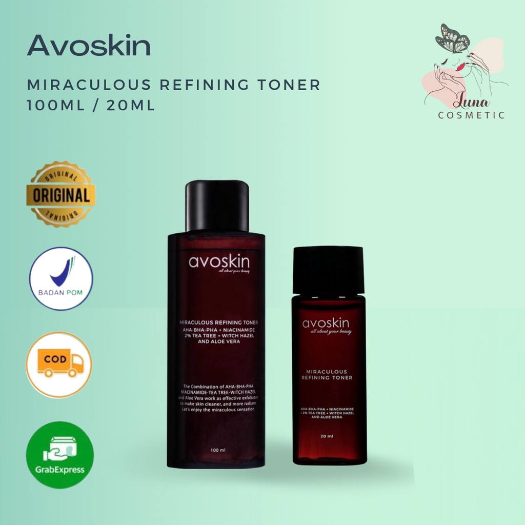 Jual Avoskin Miraculous Refining Toner 100ml / Refining Toner 20ml ...