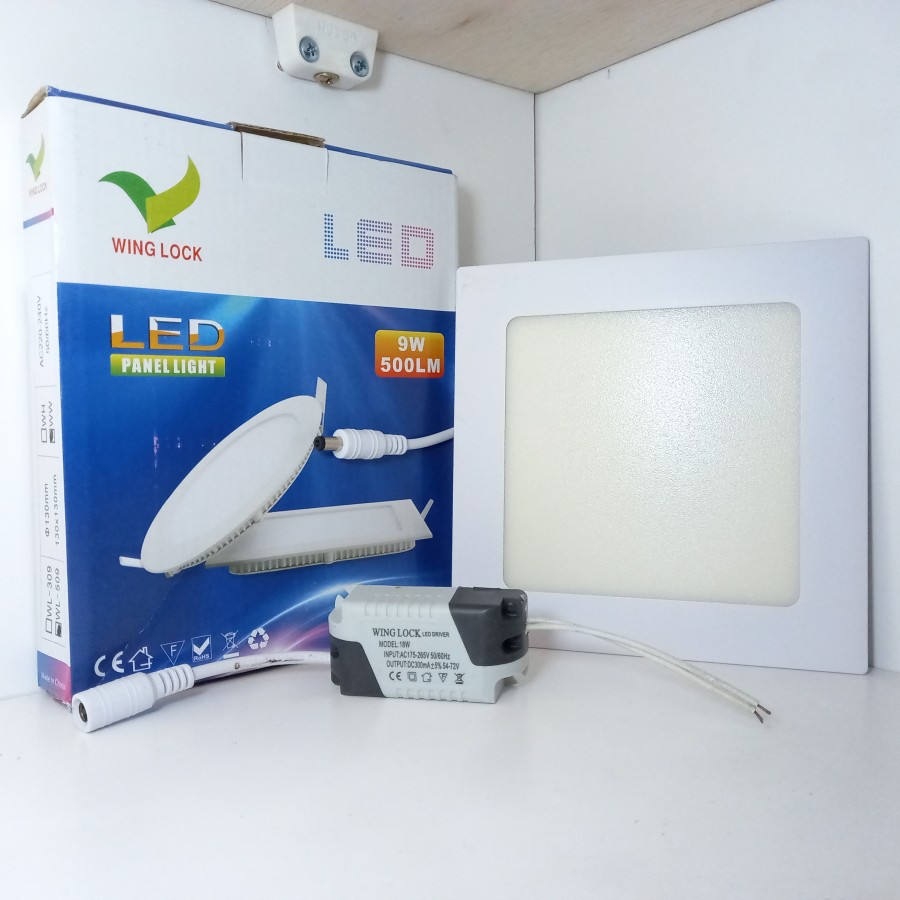Jual LAMPU DOWNLIGHT LED 9 WATT PUTIH IB LAMPU PANEL LED 9w PUTIH KOTAK ...