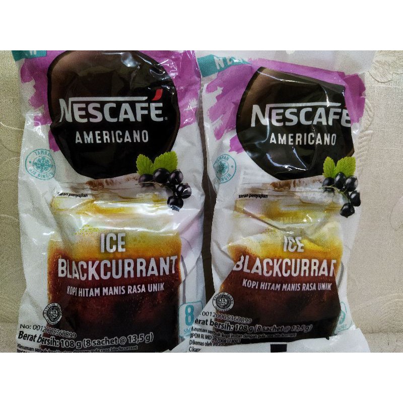 Jual NESCAFE AMERICANO ICE BLACKCURRANT 8 SACHET / NESCAFE AMERICANO ...