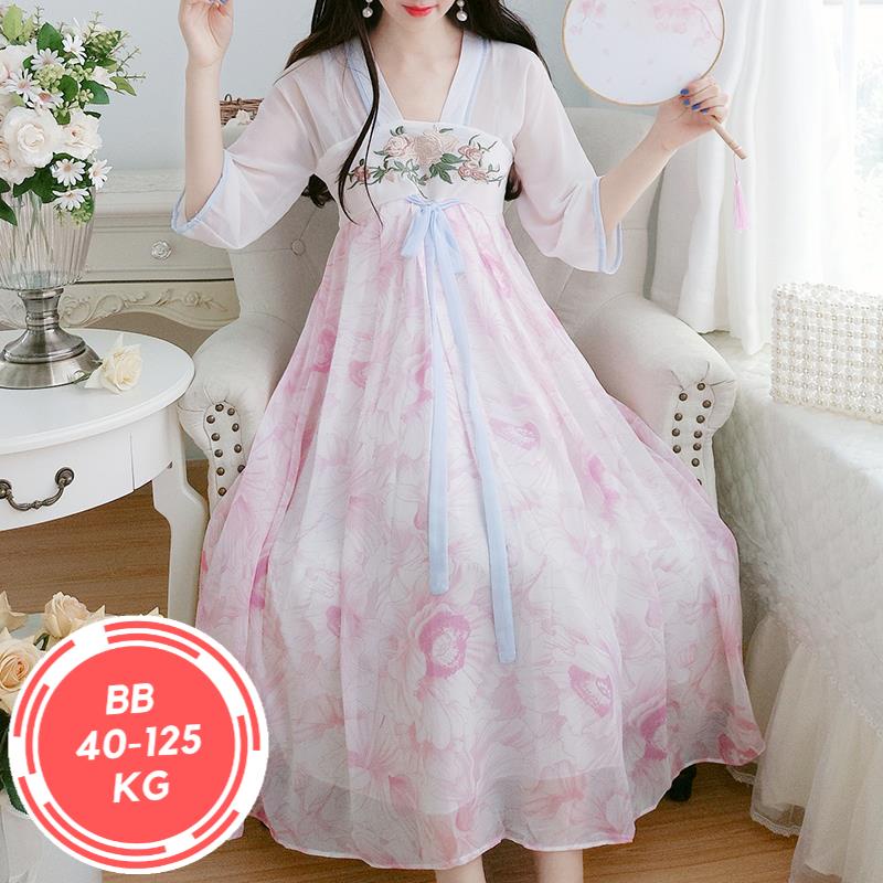 Jual Gaun Hanfu Ukuran Besar Sifon BB 100Kg Rok Panjang Peri Gaya Kuno ...