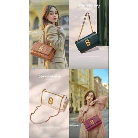 Jual NORA FLAP BAG CREAM BUNDLING SEVILLA - BUTTONSCARVES | Shopee ...