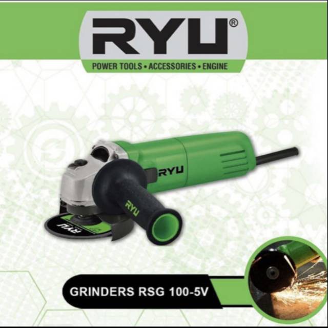 Jual Mesin Gerinda Tangan RYU RSG100-5V Disc Grinder Angle Grinder ...