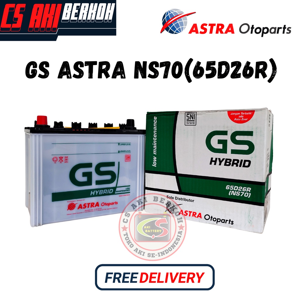 Jual AKI MOBIL GS ASTRA HYBRID NS70 (65D26R) | Shopee Indonesia