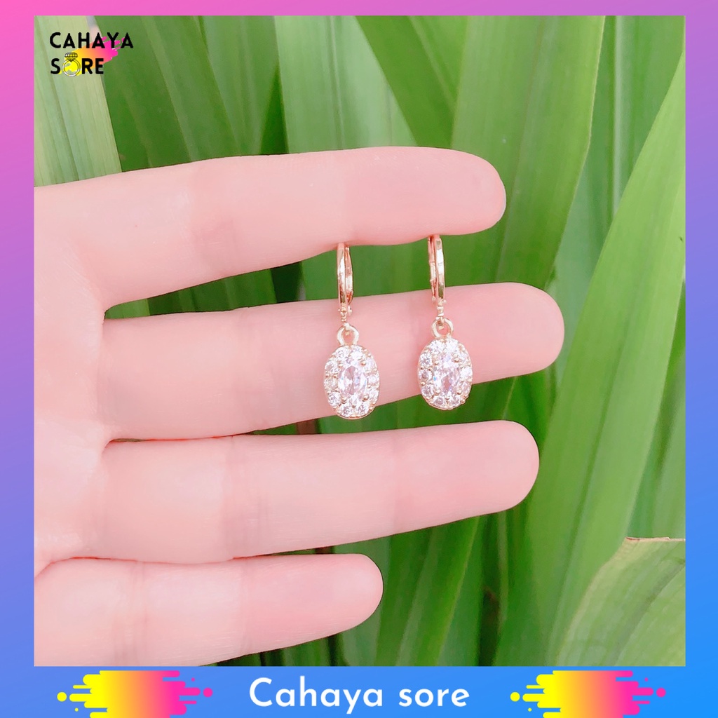 Jual Anting Xuping Gold Anting Dewasa Model Clip Permata Hujan AD18 | Shopee Indonesia