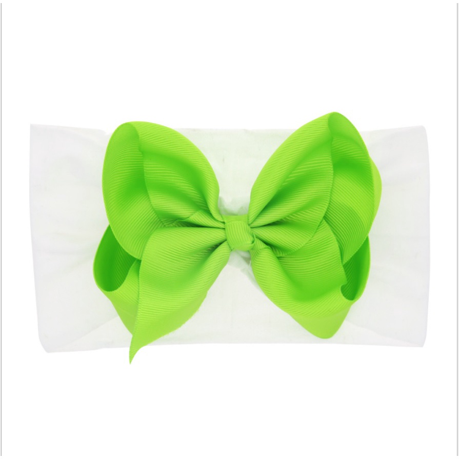 Jual NEW Bando kain anak/ bandana kain bayi motif putih pita besar ...