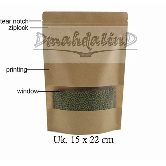 Jual PROMO Standing Pouch Kertas 15x22 300gram Craft Paper Windows 15 x ...