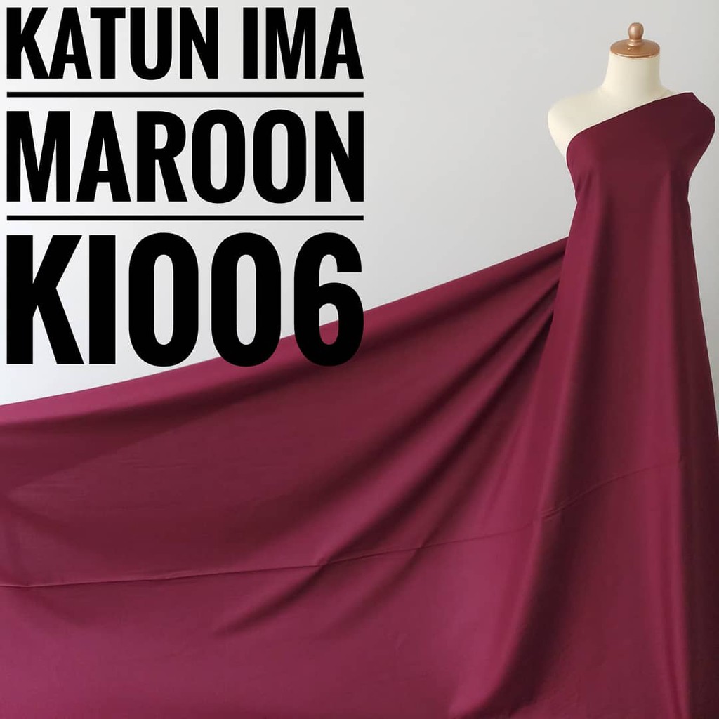 Jual Kain Meteran Katun Ima Maroon KI006 (0.5M) | Shopee Indonesia