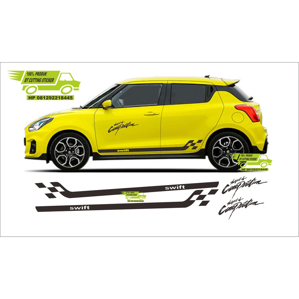Jual sticker mobil suzuki swift terbaru stiker swift sticker stiping ...