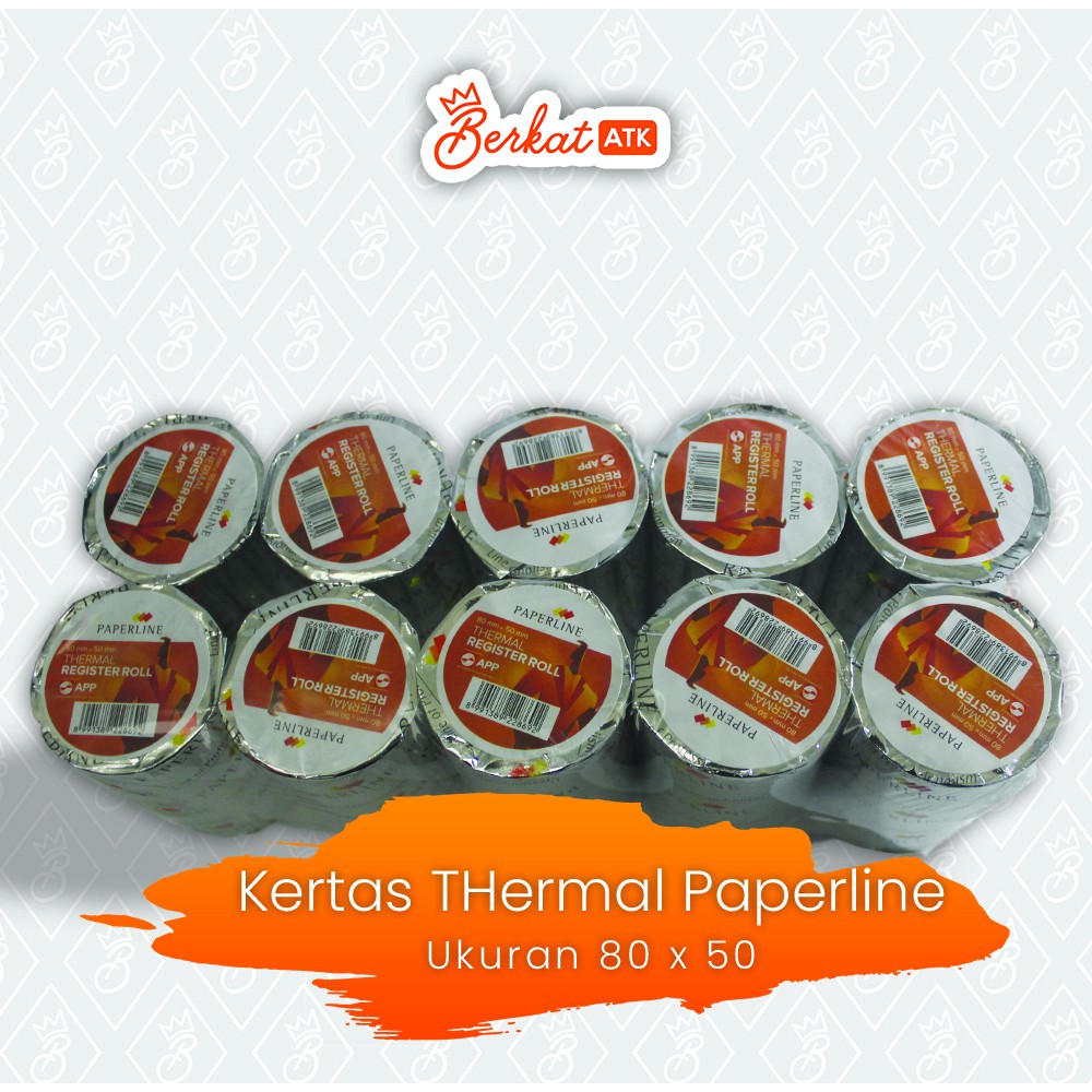Jual Kertas Thermal Register Roll Paperline Ukuran 80x50 mm | Shopee ...