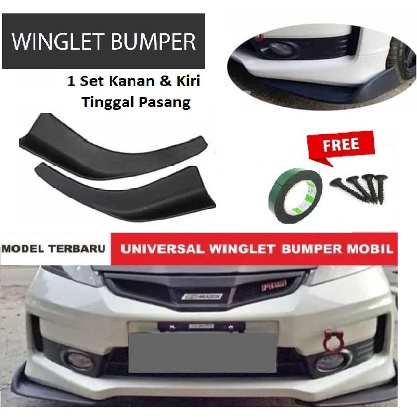 Jual 1 Set Lips Bumper Winglet Lips Bumper Winglet Universal - Winglet ...