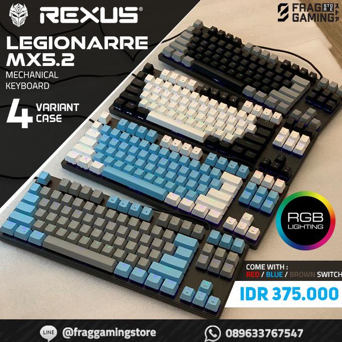 Jual Rexus Legionare Mx5.2 / Mx 5.2 / Mx52 Tkl Mechanical Gaming ...