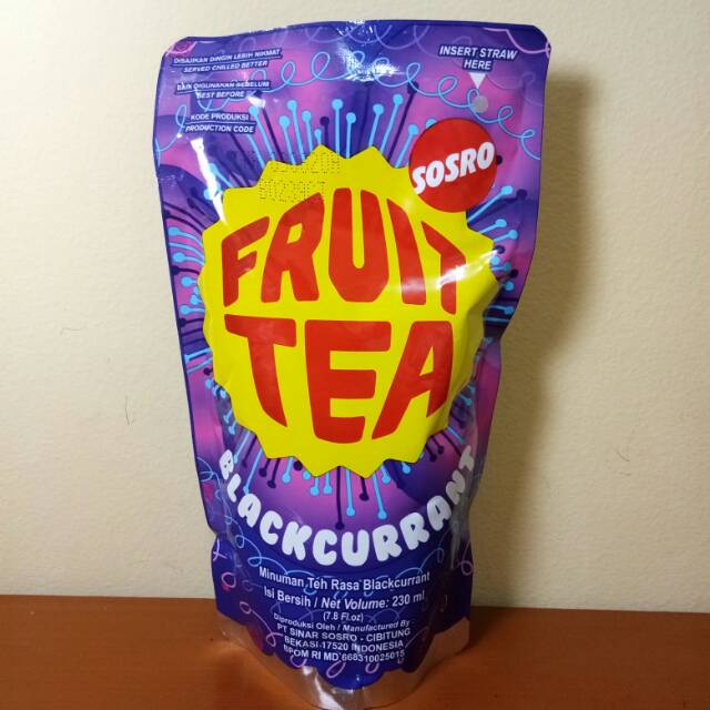 Jual Fruit Tea Sosro Blackcurrant 230ml | Shopee Indonesia