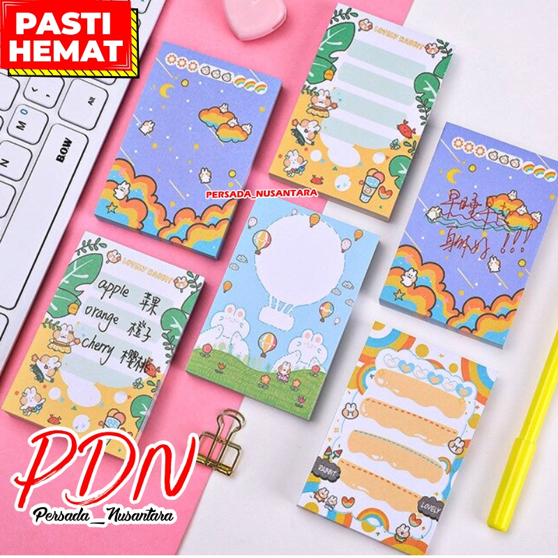 Jual STICKY NOTE NOTES AESTHETIC TO DO LIST MEMO PAD RABBIT STICKY ...