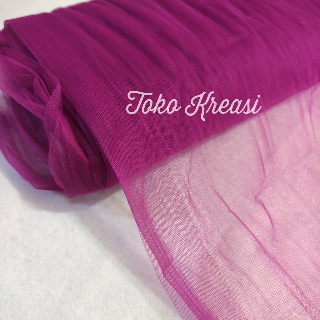 Jual (Meteran) Kain Tile Lembut Polos Halus / Soft Tulle Bahan Dress ...