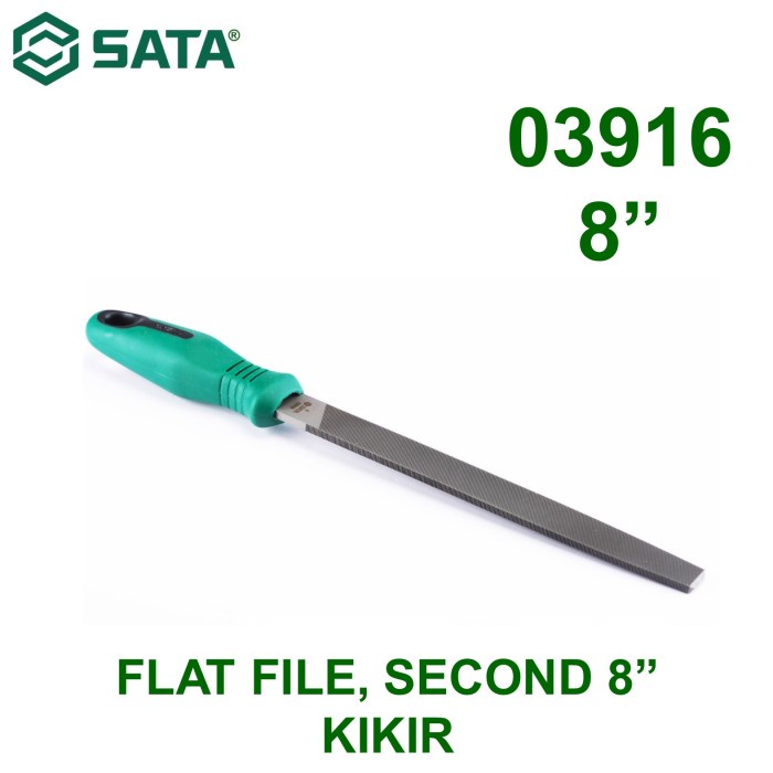 Jual SATA 03916 Kikir Besi Rata 8 Inch Flat File, Second 8 Inch ...