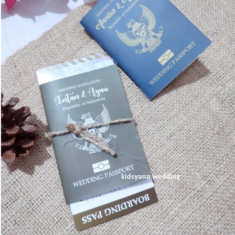Jual UNDANGAN PERNIKAHAN PASSPORT DAN TICKET MURAH | Shopee Indonesia