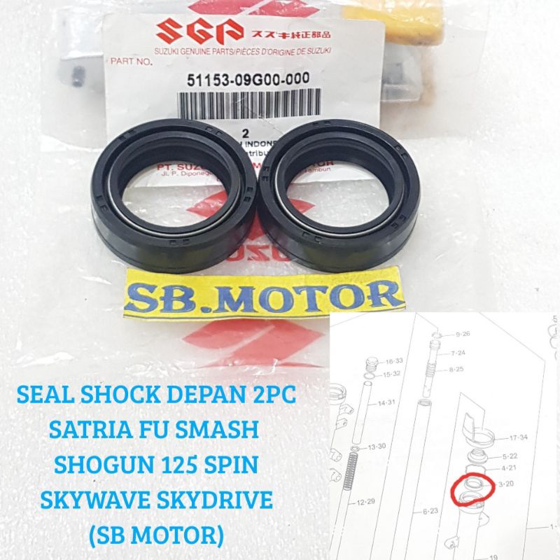 Jual SEAL SIL SHOCK SOK DEPAN SMASH SHOGUN 125 SMASH NEW ARASHI SATRIA FU 150 SHOGUB 125 SP FL ...