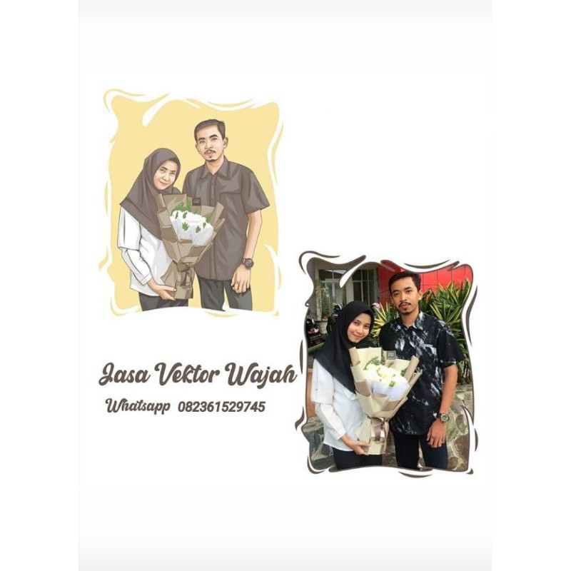 Jual vector wajah/hadiah anniversary/ultah/wisuda | Shopee Indonesia
