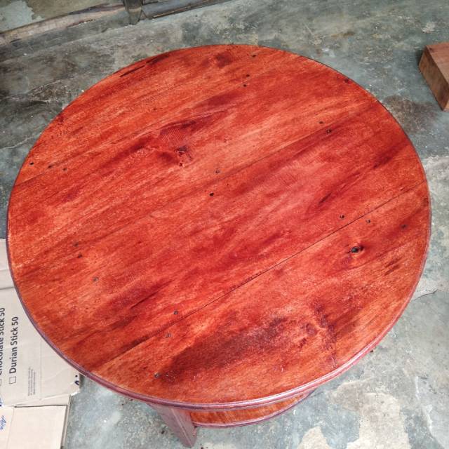 Jual Meja bulet politur dua dampar atas bawah pareasi | Shopee Indonesia