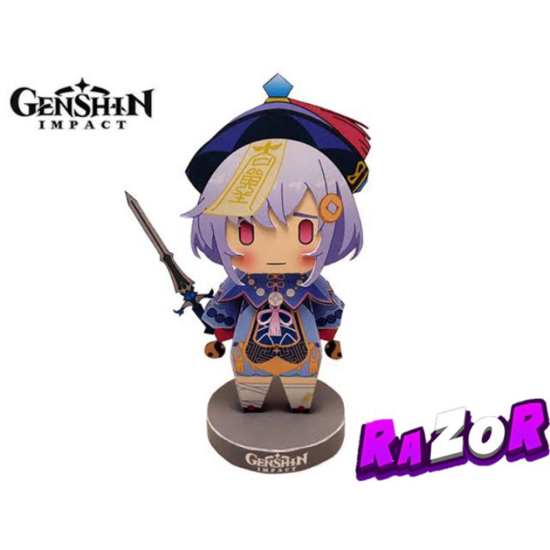 Jual PaperCraft Gensin Impact , Action Figure , Diluc , Klee , Ganyu ...