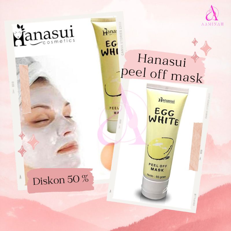 Jual HANASUI EGG WHITE PEEL OFF MASK MASKER WAJAH PEEL OFF PERAWATAN ...