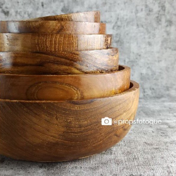 Jual Mangkuk Kayu Jati Diameter 20 cm / Teak Wood Wooden Bowl | Shopee ...
