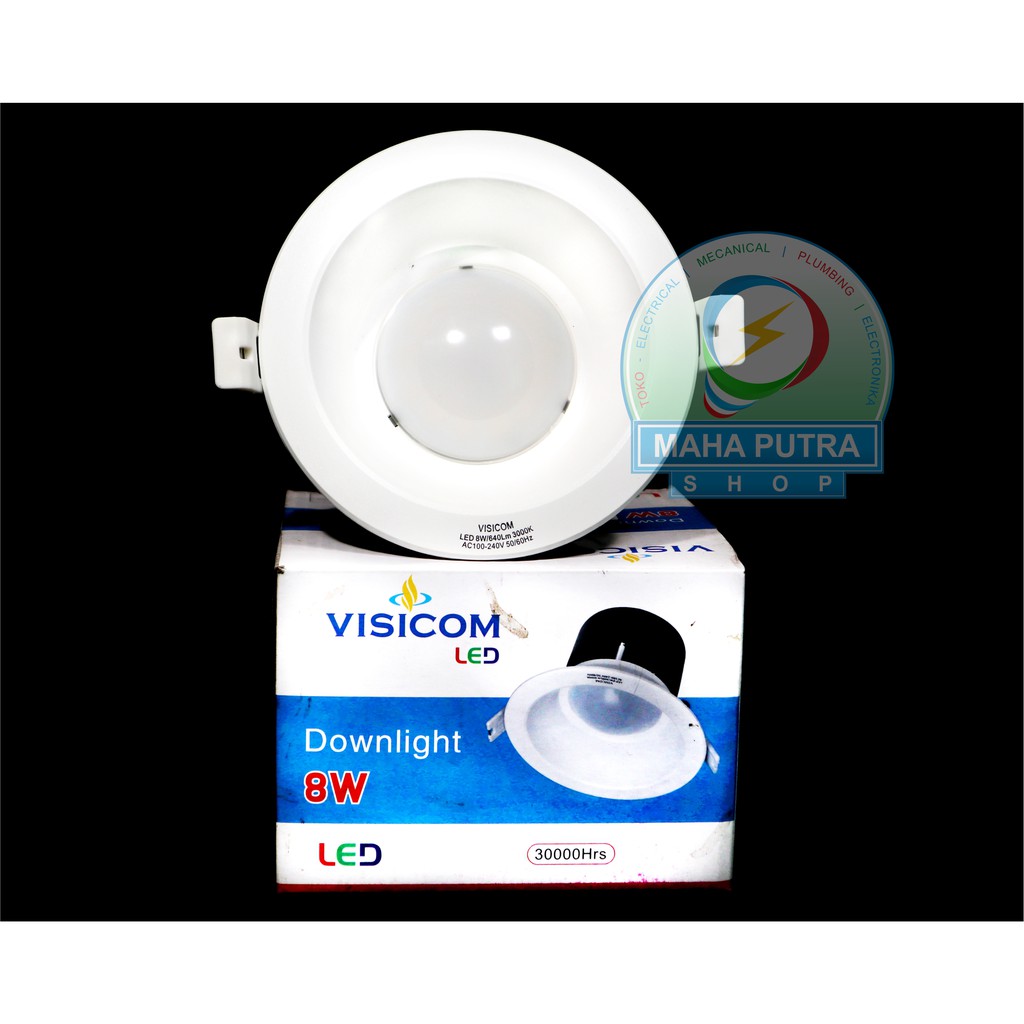 Jual LAMPU DOWNLIGHT LED 8 WATT EMPAT INCH VISICOM. LAMPU HIAS PLAFON | Shopee Indonesia
