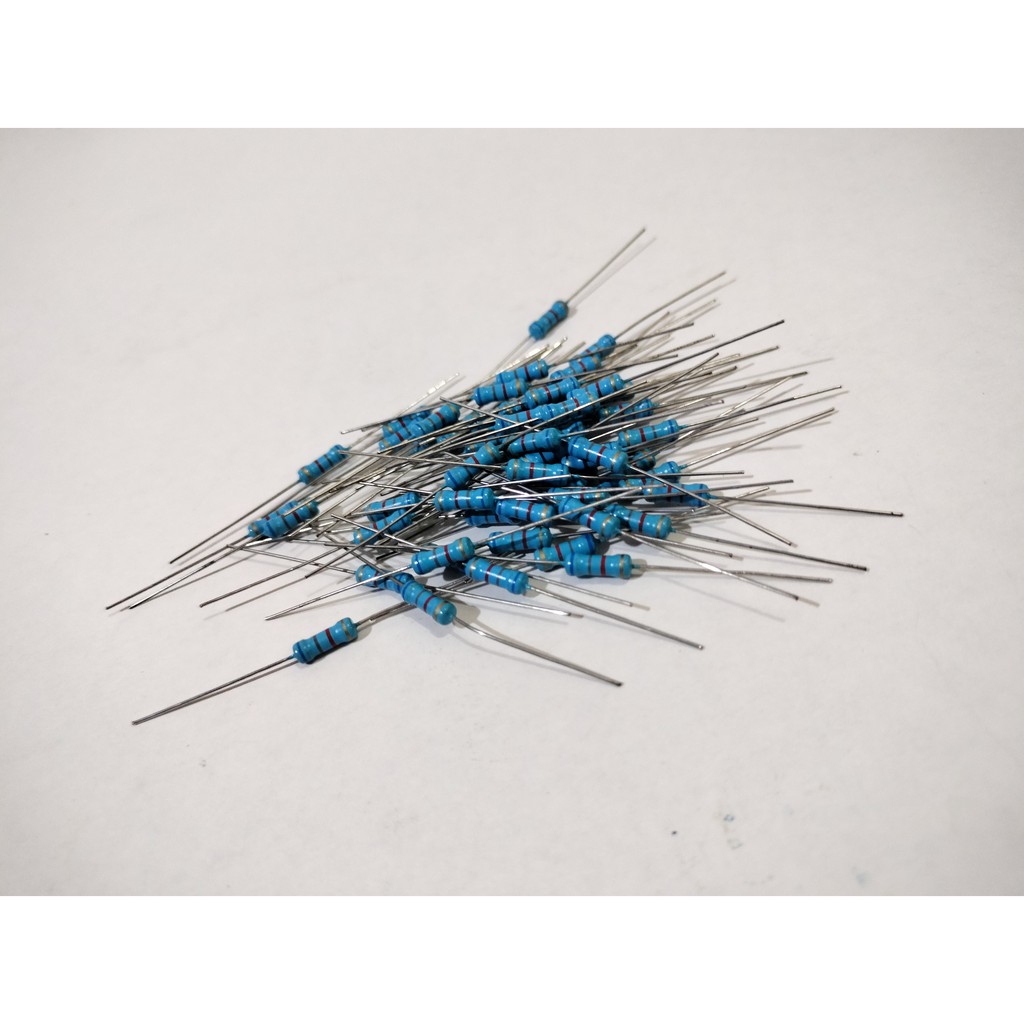 Jual RESISTOR BIRU METAL FILM UKURAN 6K8 OHM 1/2W DS | Shopee Indonesia