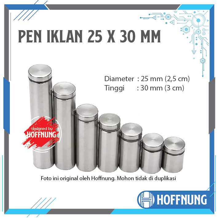 Jual Pen Iklan 25x30 mm Sign Board 25 x 30mm Pin Iklan Poster Baut ...