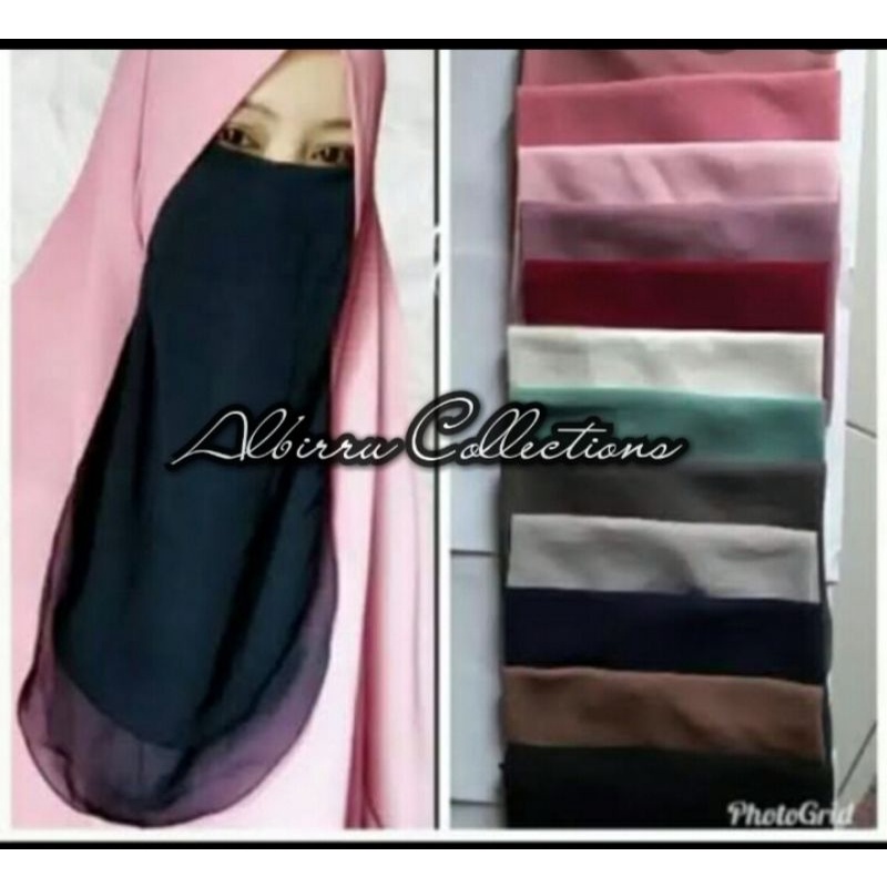 Jual Cadar tali 2 layer siffon silky | Shopee Indonesia