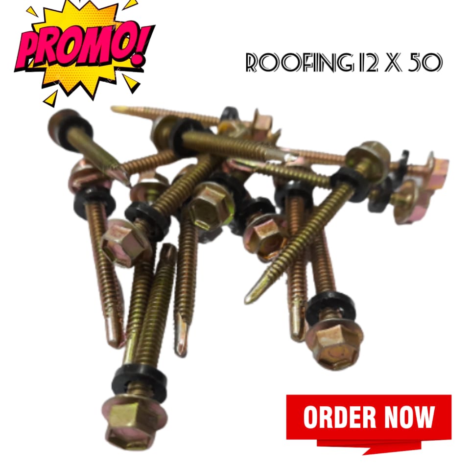Jual Baut Roofing Kuning 12 x 50 - Skrup Baja Ringan / Ruping Baja Ringan 12x50 5cm | Shopee ...