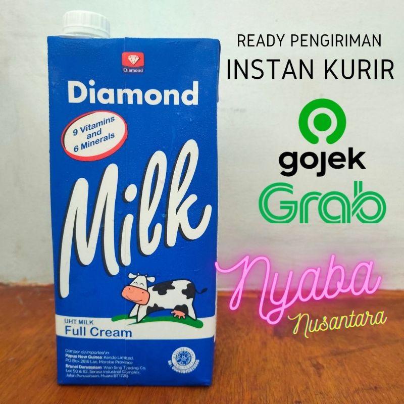 Jual Susu UHT Diamond Milk Full Cream 1 liter 1000 ml | Shopee Indonesia
