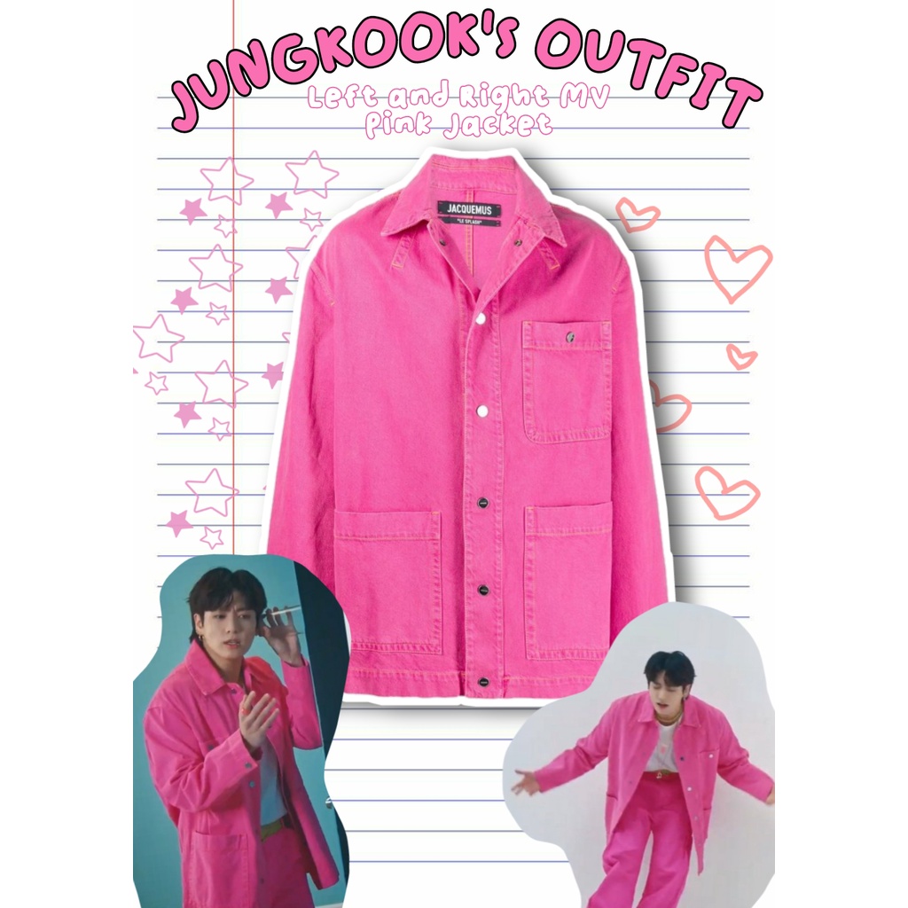 Jual BTS JUNGKOOK PINK JACKET at Left and right MV | Shopee Indonesia