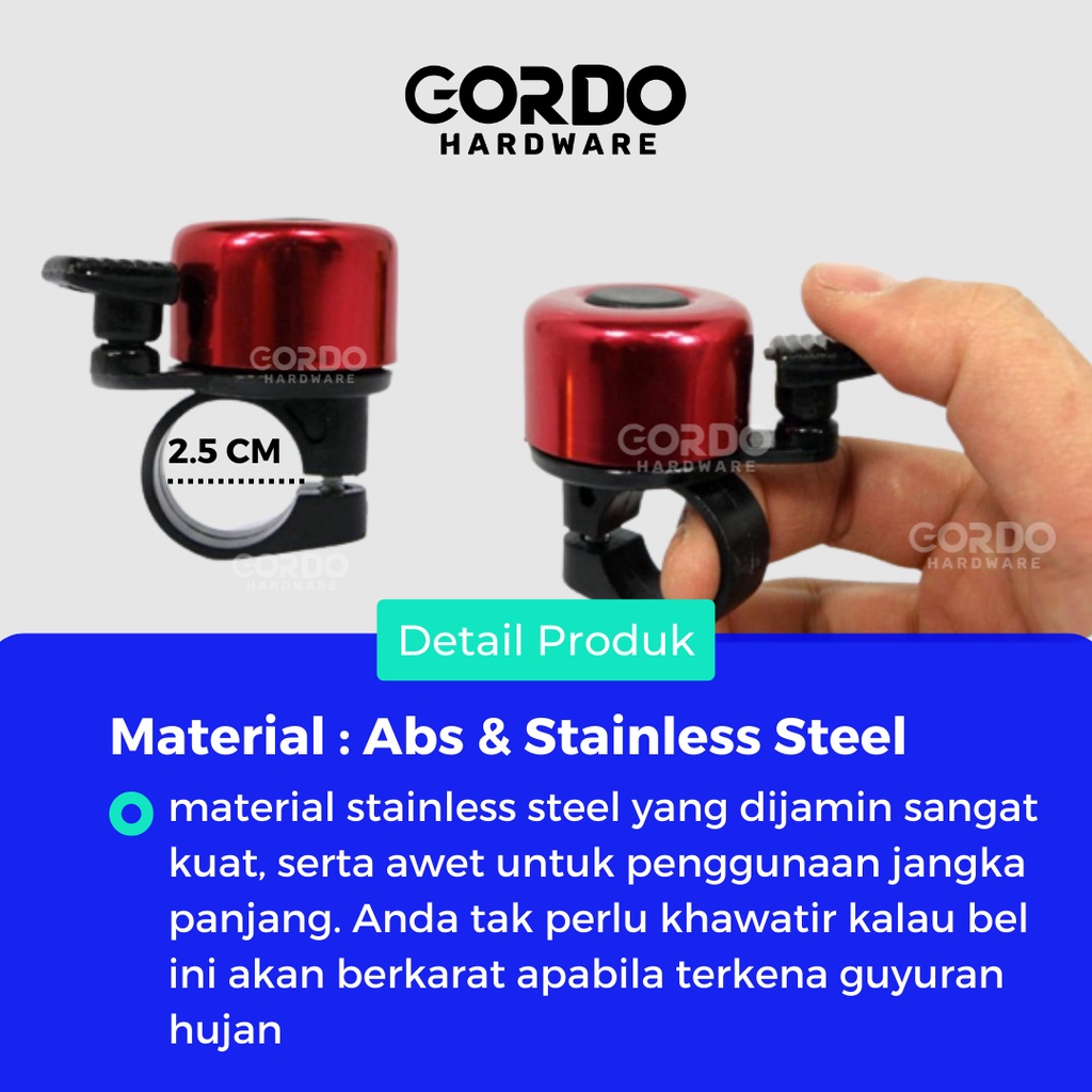 Jual Bel Sepeda Alumunium / Bel Sepeda Mini / Ringing Bell Clssic Ring ...